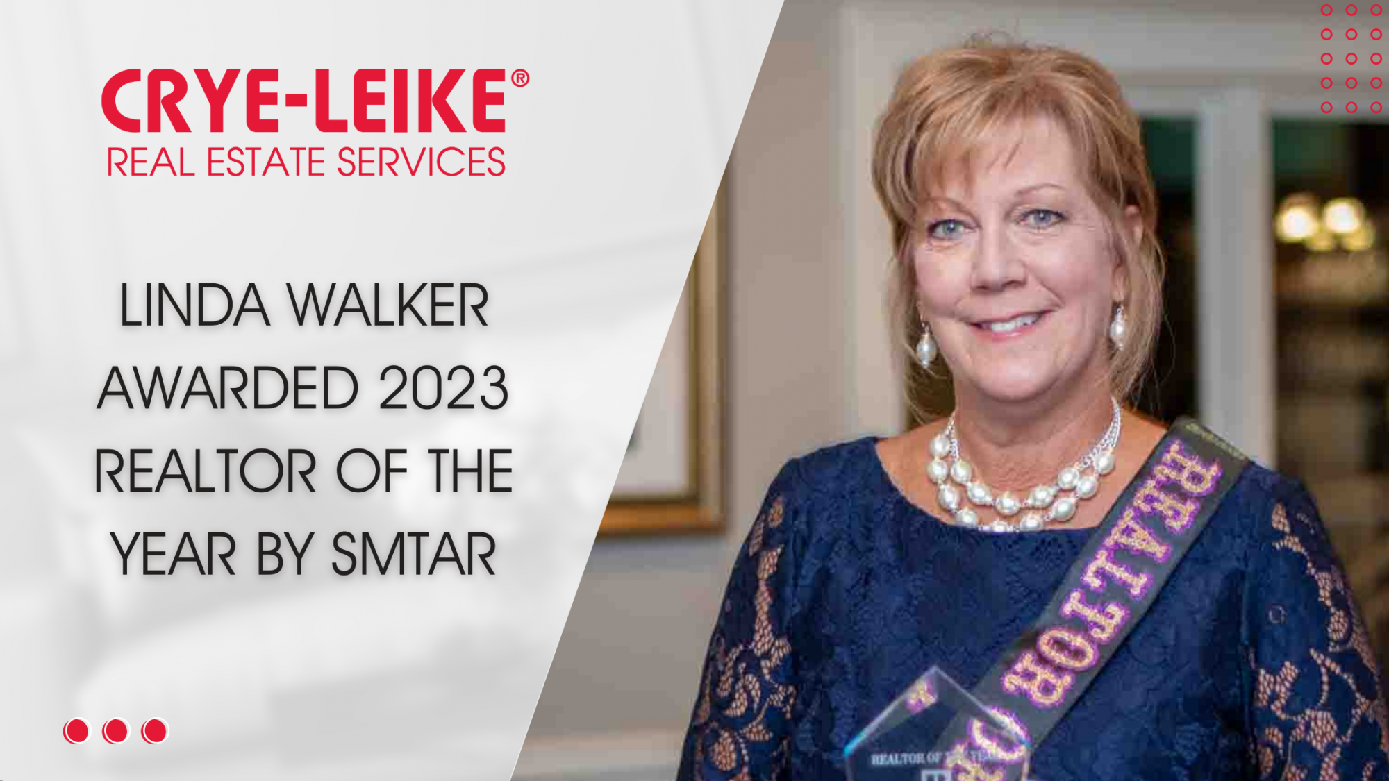Linda Walker Awarded 2023 Realtor Of The Year By SMTAR